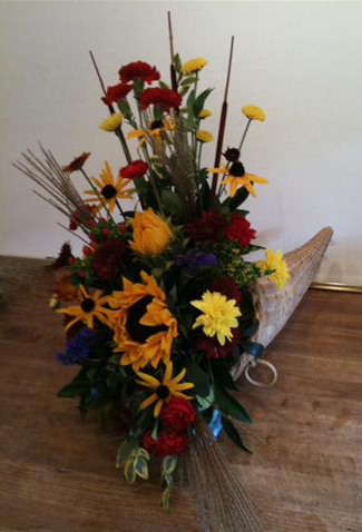 How to Make a Flower Arrangement in a Cornucopia – KarensGardenTips.com